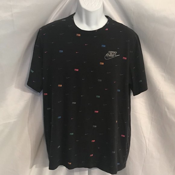 Nike | Shirts | Nike Full Body Emblems Athletic Sport Cut Tee Shirt 32 ...
